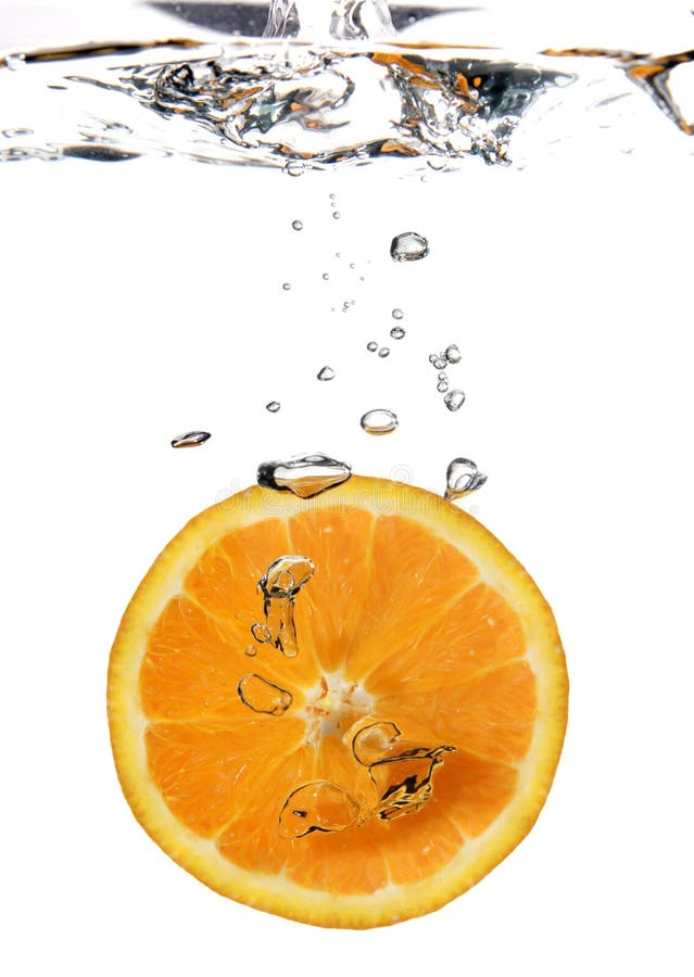 Orange splash in water stock image. Image of fluid, drop - 6562025