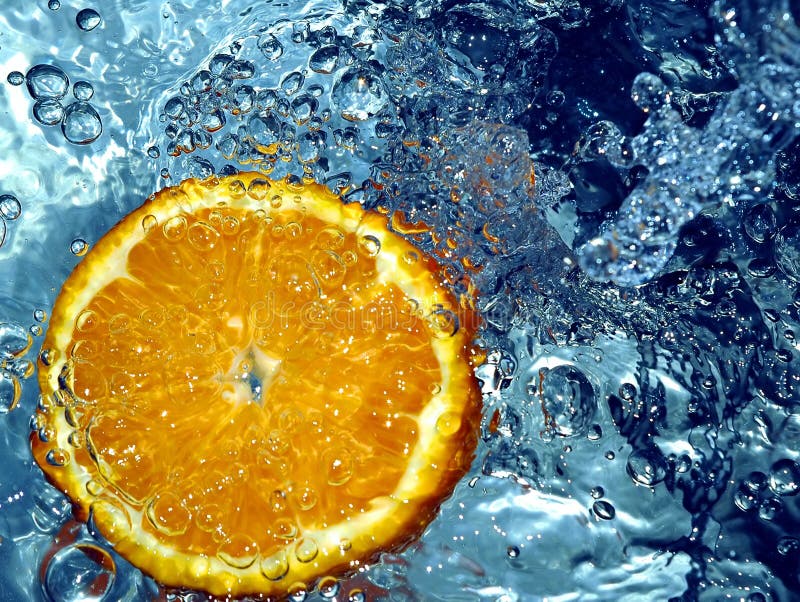 Orange splashing water stock photo. Image of liquid, condensed - 658244