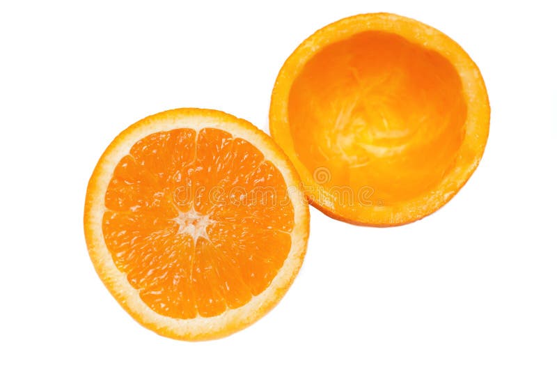 Orange split on half stock image. Image of color, refreshment - 21892293