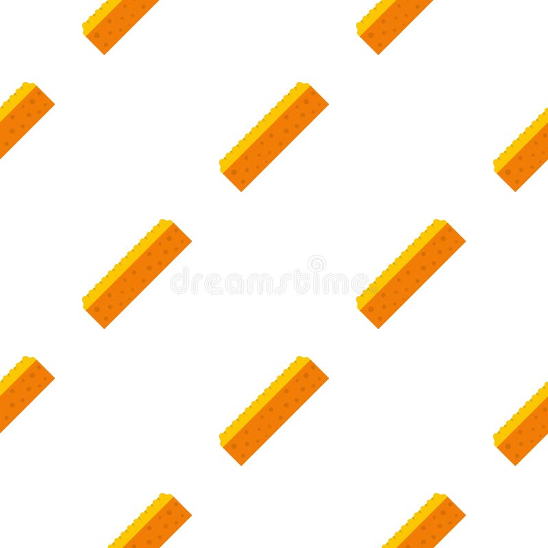 Orange Sponge for Cleaning Pattern Seamless Stock Vector - Illustration ...