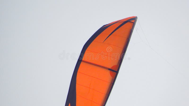 Orange Sport Kite in the Sky, Parachute Stock Image - Image of activity ...