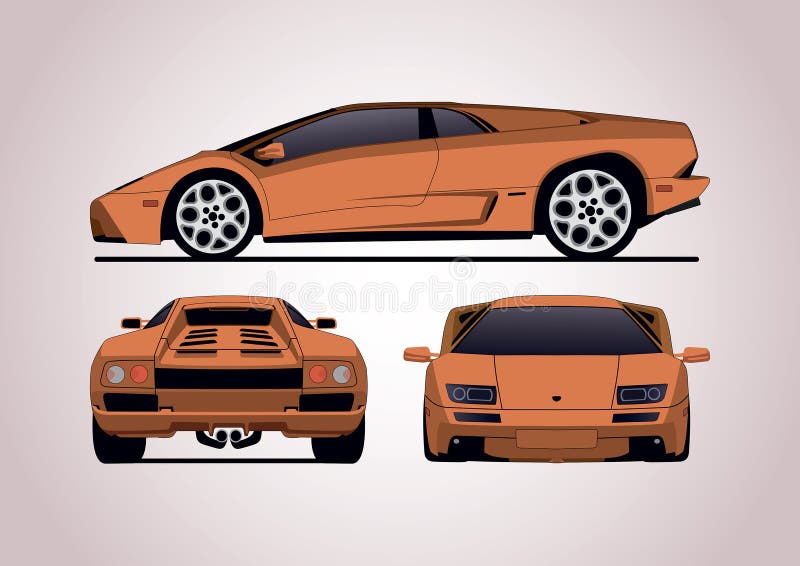 Lamborghini Side View Stock Illustrations – 53 Lamborghini Side View ...
