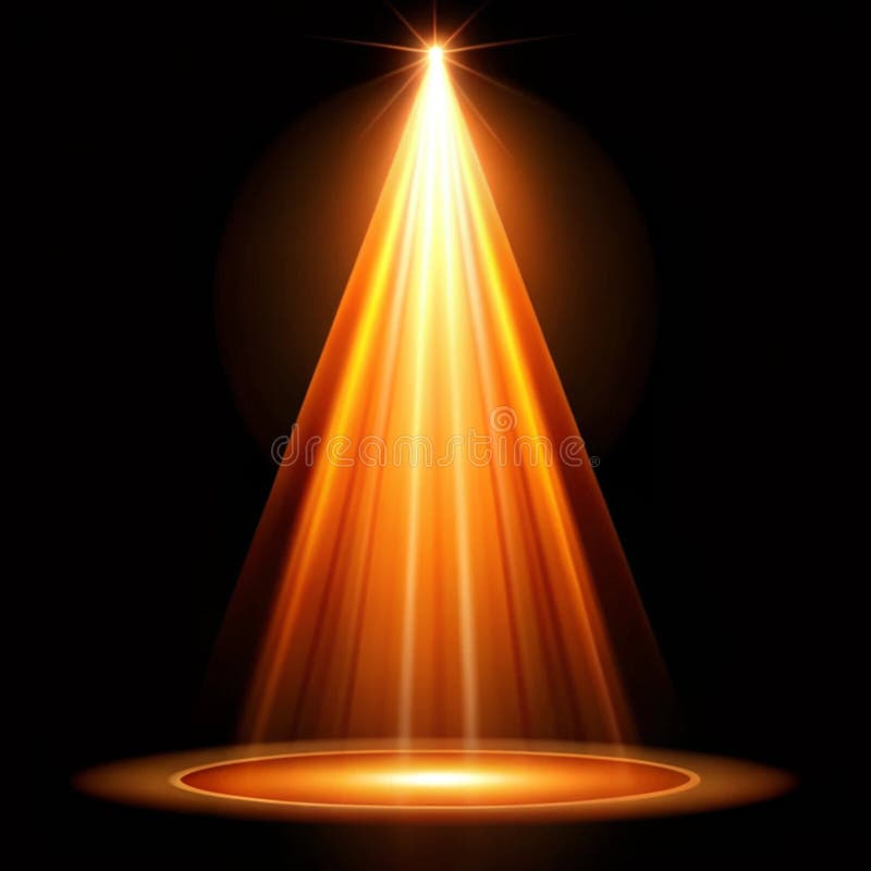 Orange spotlight on stage stock illustration. Illustration of ...