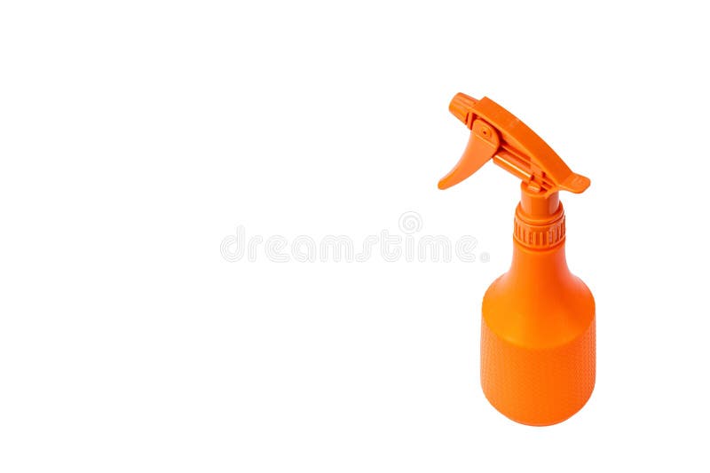 Orange Spray Bottle Isolated on a White Background Stock Photo - Image ...
