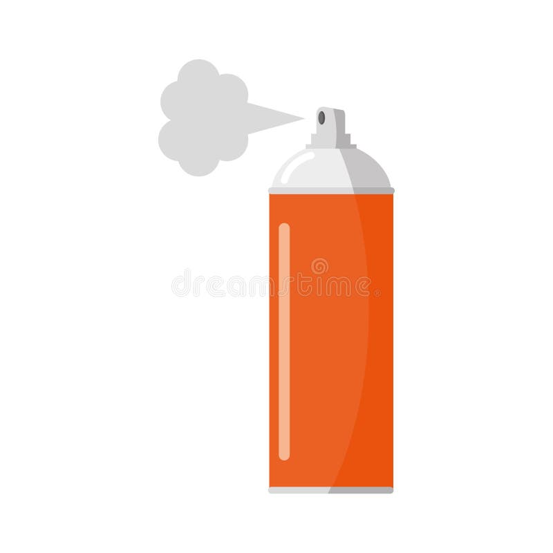 Orange Spray Can with Spray Effect Stock Vector - Illustration of rough ...