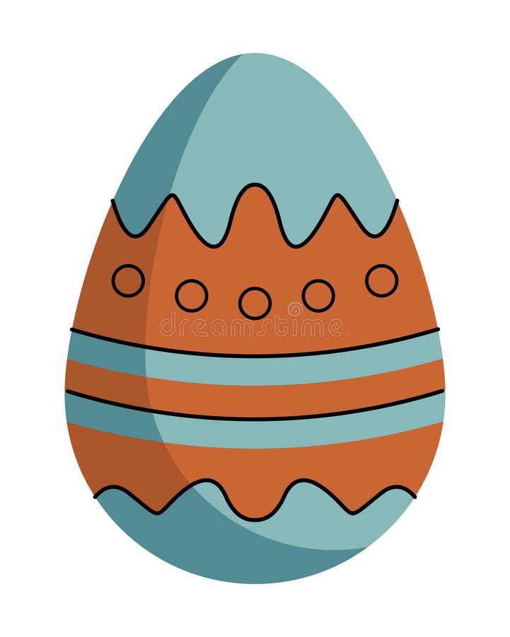 Orange spring egg painted stock vector. Illustration of traditional ...