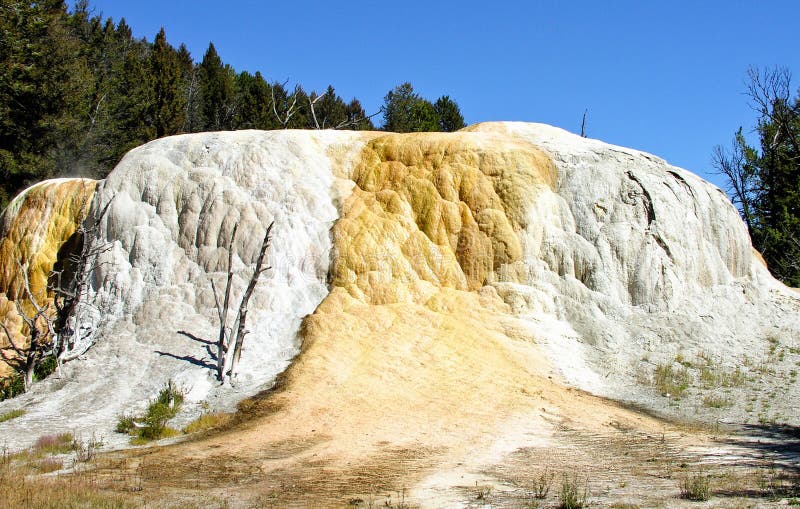 Orange Spring Mound, Yellowstone Stock Photo - Image of living, mammoth ...