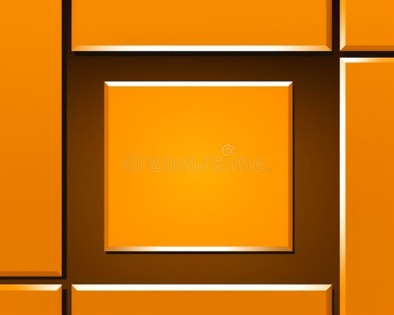 An Orange Square on a Black Background Stock Illustration ...