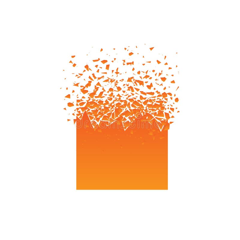 Vector Illustration of Exploding Wall with Free Area on Center for Any ...