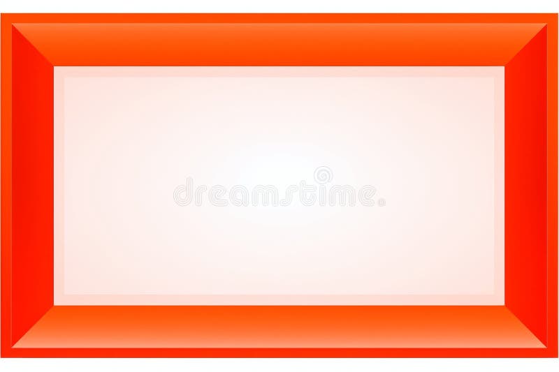 An Orange Square Frame on a White Background Stock Illustration ...