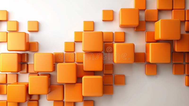 Orange Square Pattern Background Versatile Design Template for ...