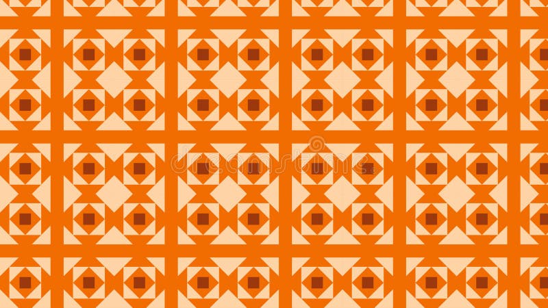 Orange Square Pattern Graphic Stock Illustration - Illustration of ...