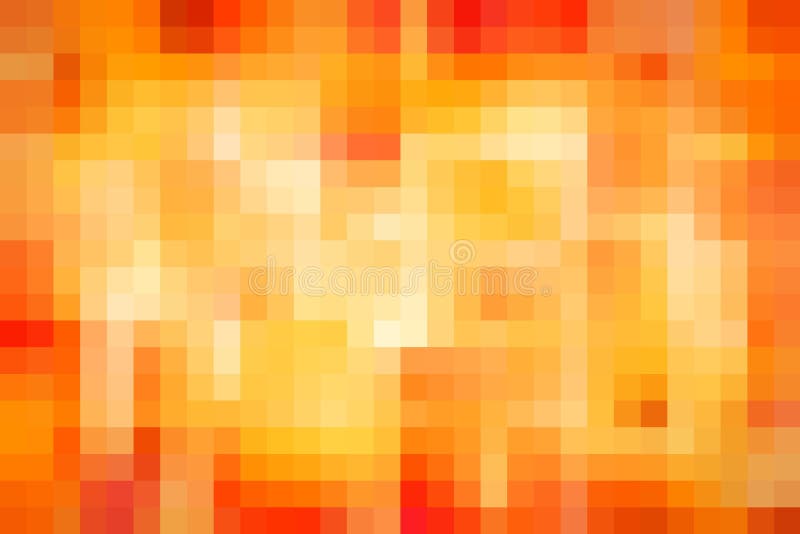 Orange Square Pixel Background Stock Illustration - Illustration of ...