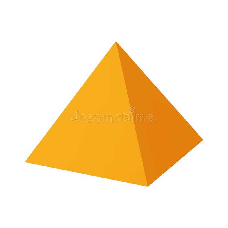 Orange Square Pyramid Composition Stock Vector - Illustration of study ...