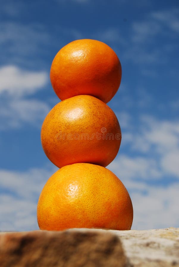 Orange Stack & Clouds stock photo. Image of conceptual - 4351918