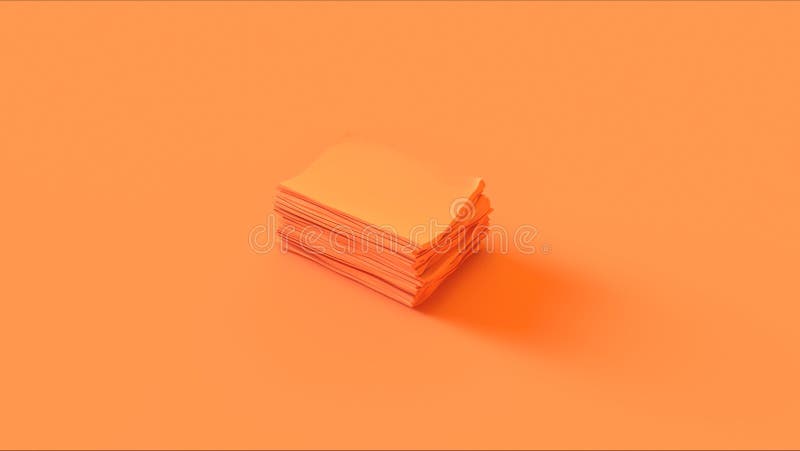 Orange Stack of Files stock illustration. Illustration of accounting ...