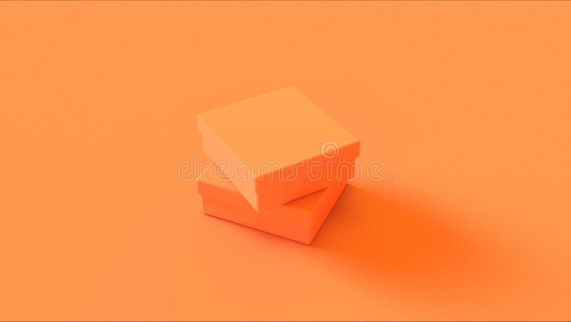 Orange Stack of Storage Boxes Stock Illustration - Illustration of ...