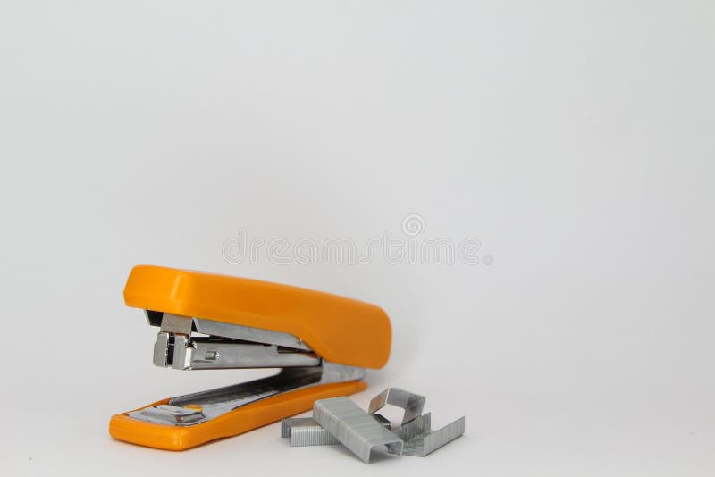 Orange stapler stock image. Image of single, staple, closeup - 59671403