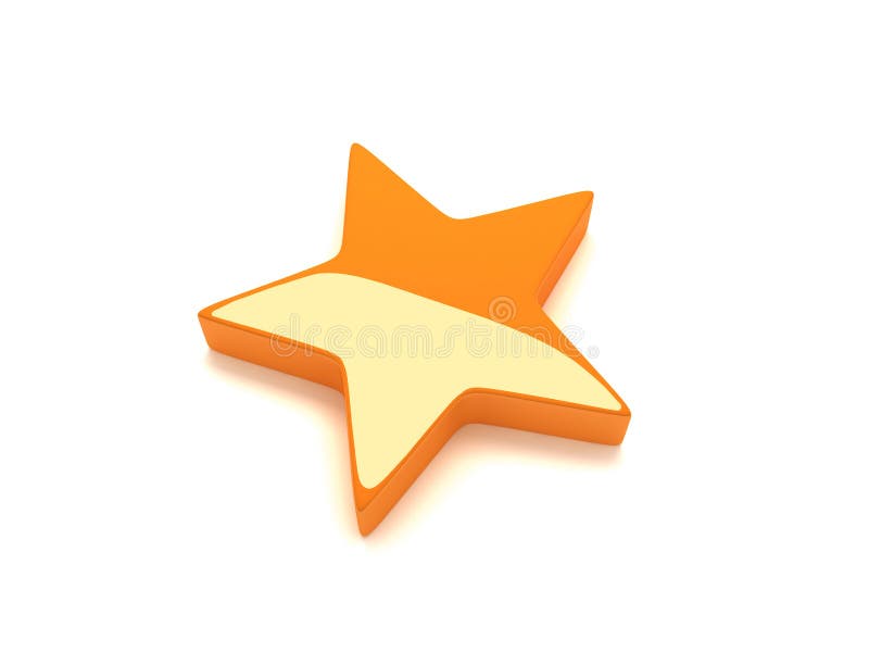 3d orange star - logo stock vector. Illustration of perspective - 13179734