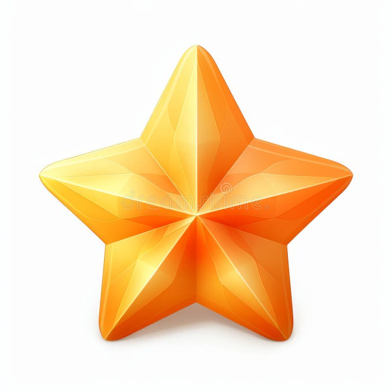An Orange Star on a White Background Stock Illustration - Illustration ...