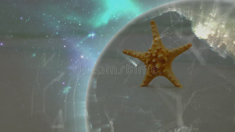 Orange Starfish-like Shape Standing Upright in 3D Render with ...