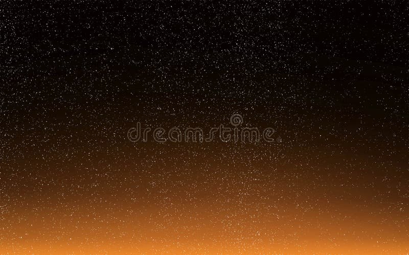 Orange Starry Sky Art Background Stock Illustration - Illustration of ...