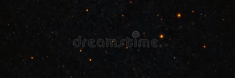 Orange Stars on Black Empty Space Universe Void Panoramic Wide Angle Ai ...