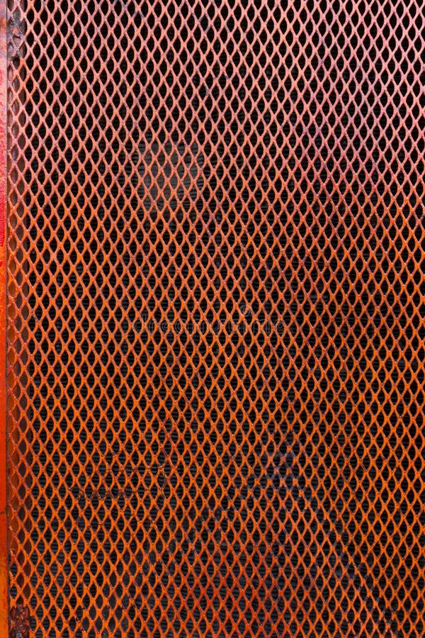 Orange Steel Metal Mash Texture Background Stock Image - Image of ...