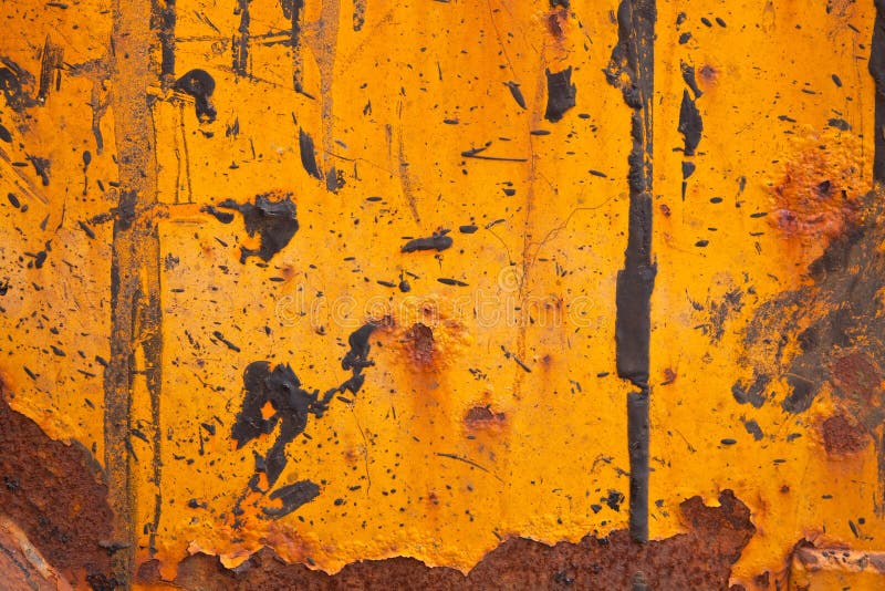 Orange Steel with Vertical Tar Stains Stock Photo - Image of metal ...