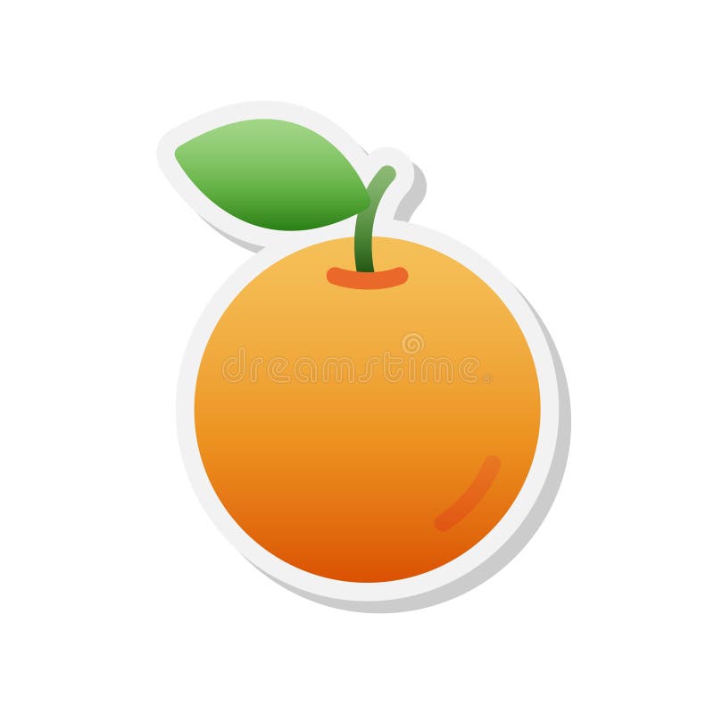 Orange Sticker Icon, Vector, Illustration. Stock Vector - Illustration ...