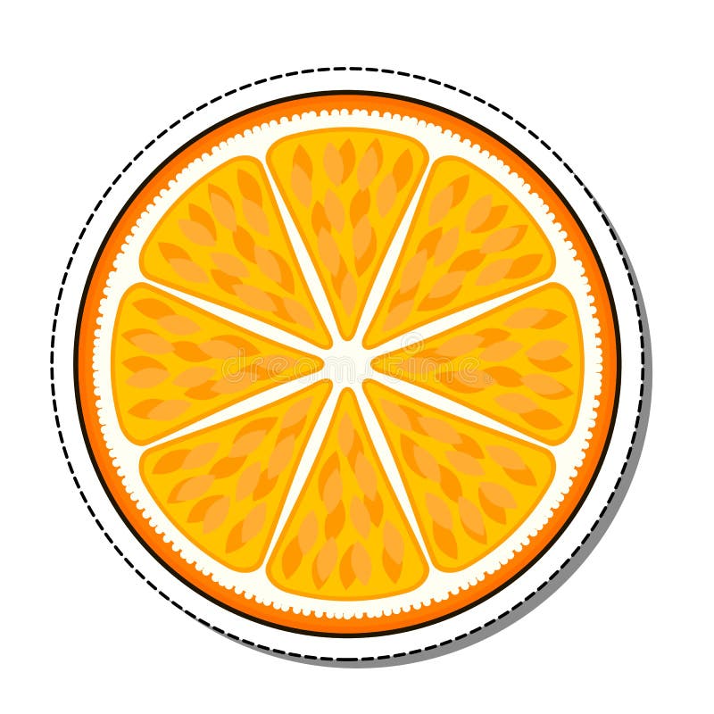Orange Sticker Isolated on a White Background Stock Vector ...