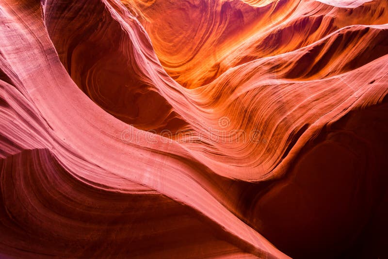 Orange Stone Wave Pattern of Lower Antelope Canyon in Page Arizona USA ...