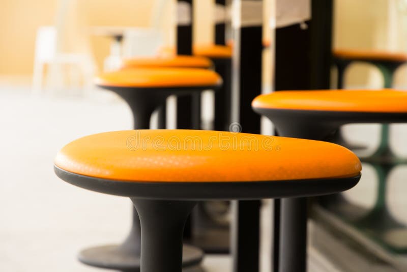 Orange stool stock image. Image of plastic, style, indoor - 1867013