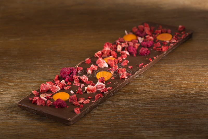 Orange, Strawberry and Raspberry Milk Chocolate Stock Image - Image of ...