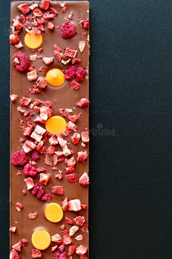 Orange, Strawberry and Raspberry Milk Chocolate Stock Photo - Image of ...