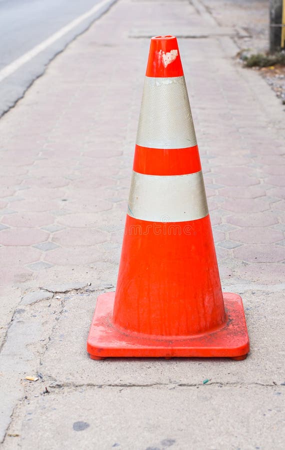 Broken street cone stock photo. Image of street, unfortunate - 101731776