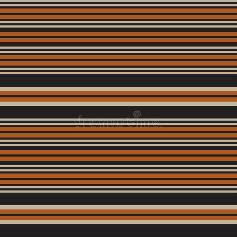 Orange Stripe Seamless Pattern Background in Horizontal Style Stock ...