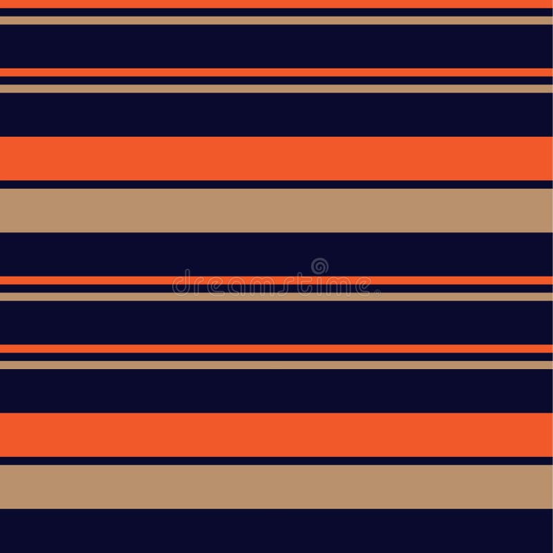 Orange Stripe Seamless Pattern Background in Horizontal Style Stock ...