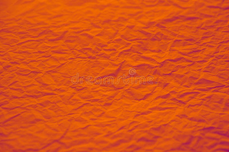 Orange Strongly Rumpled Paper Texture Stock Photo - Image of wrinkle ...