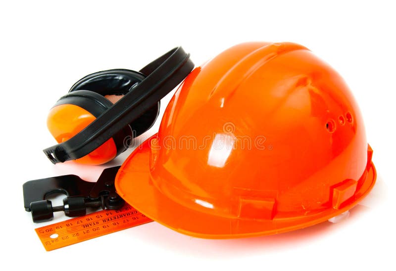 Orange Style. Working Tools on a White Background Stock Image - Image ...