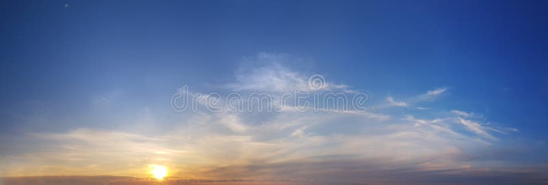Orange Sun and Blue Sky with Cloud, Dramatic Sunny Atmosphere Wallpaper ...