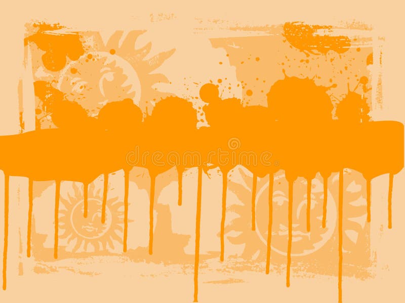 Orange Sun Drips stock vector. Illustration of shape, drip - 2997536