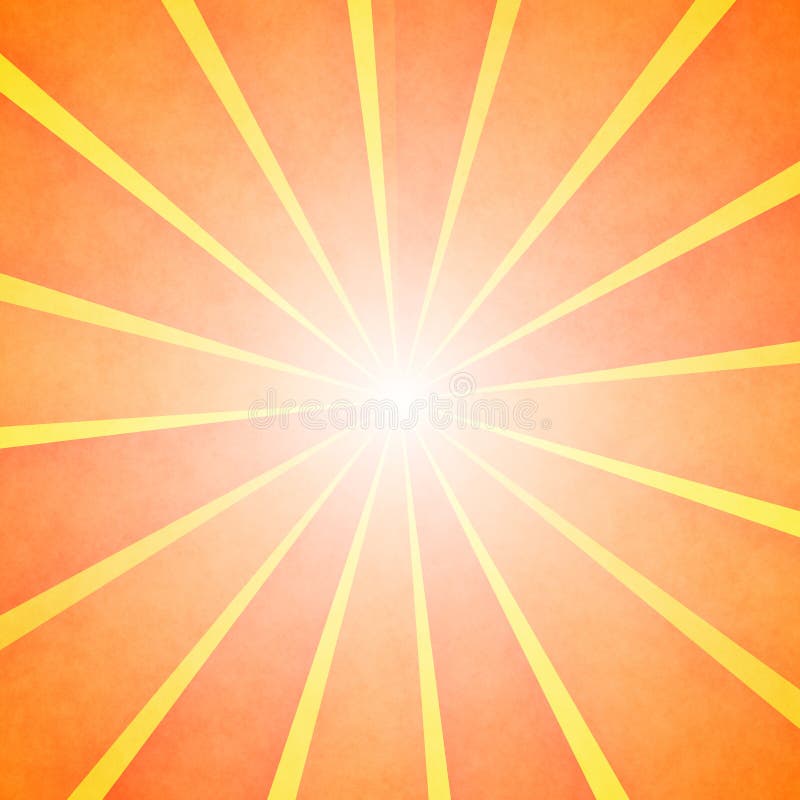 Orange Sun Rays Beams Background Stock Illustration - Illustration of ...
