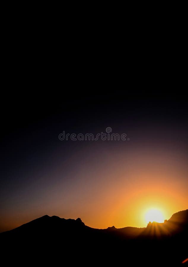 Orange Sun Setting stock photo. Image of canary, landscape - 215889736