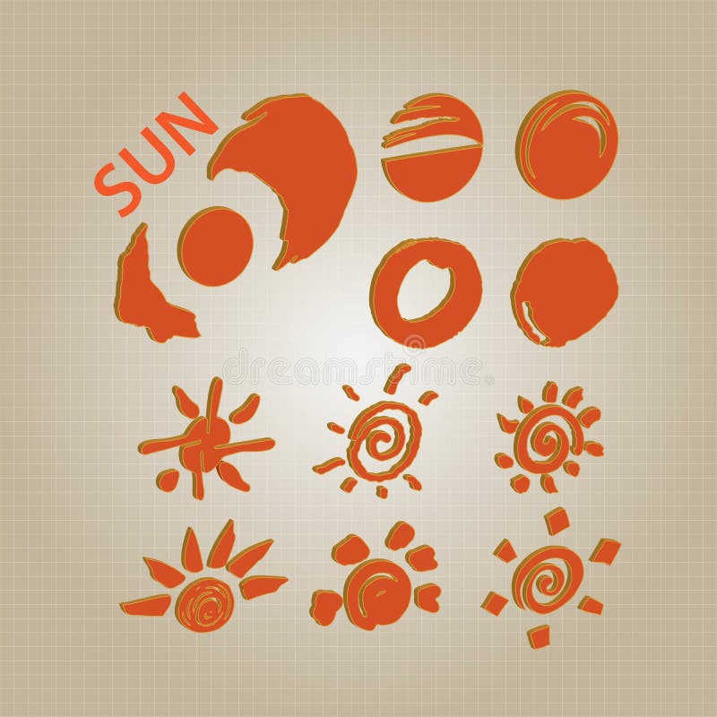 Orange Sun Vector stock vector. Illustration of solar - 36169244