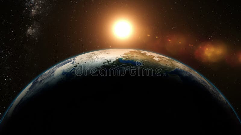 Sunrise over the Earth stock video. Video of globe, dawn - 58173509