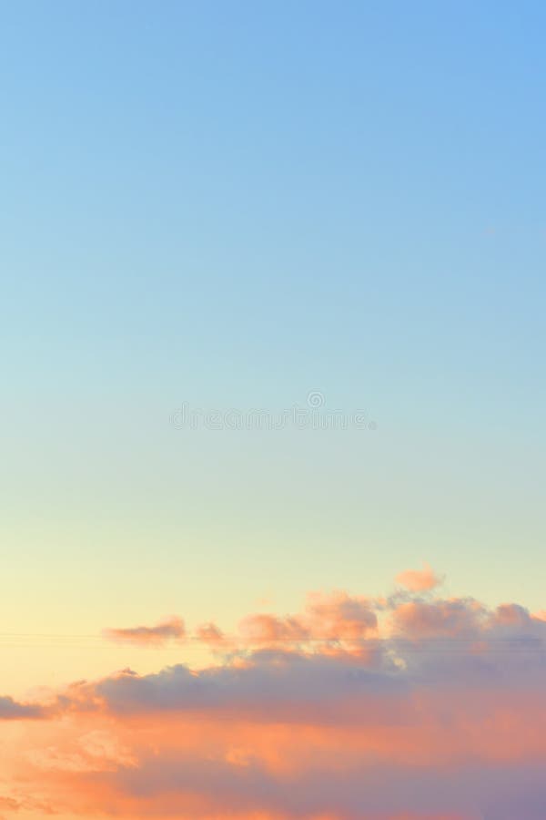 Orange Sunrise. Soft Gradient from Orange To Blue. Stock Photo - Image ...