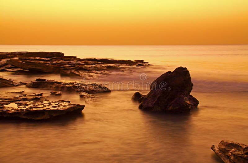 Orange sunset stock photo. Image of ocean, orange, summer - 12356106