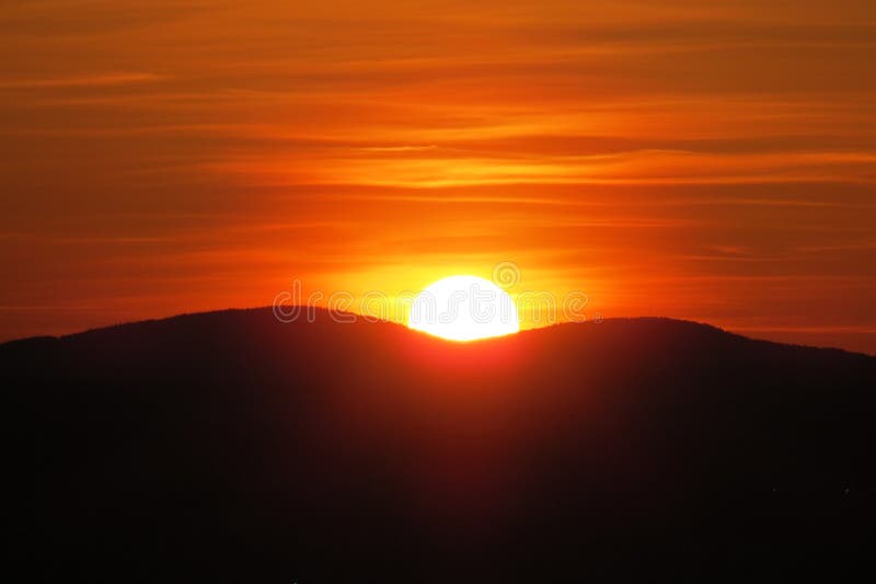Orange sunset stock photo. Image of scene, outdoors, landscape - 81859358