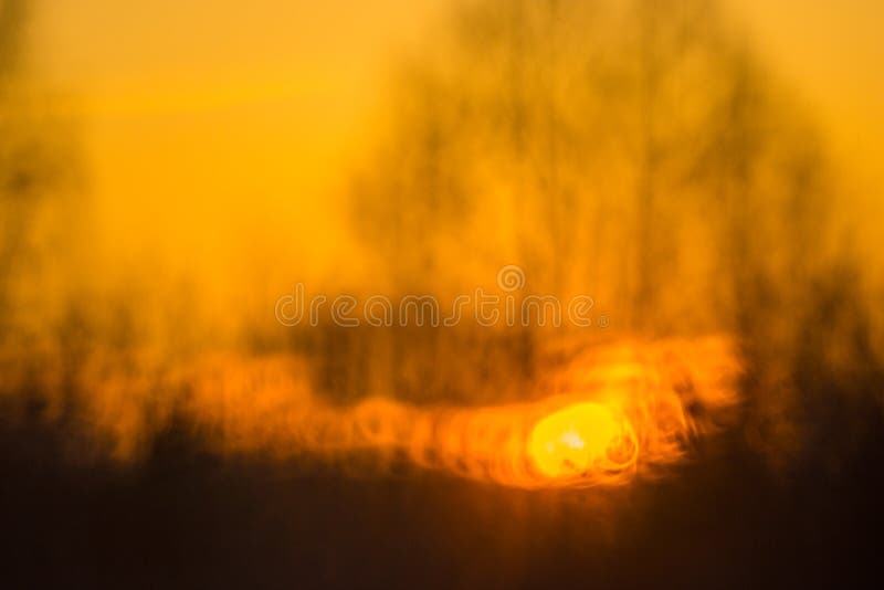 Orange Sunset Bokeh Background Stock Image - Image of light, beach ...